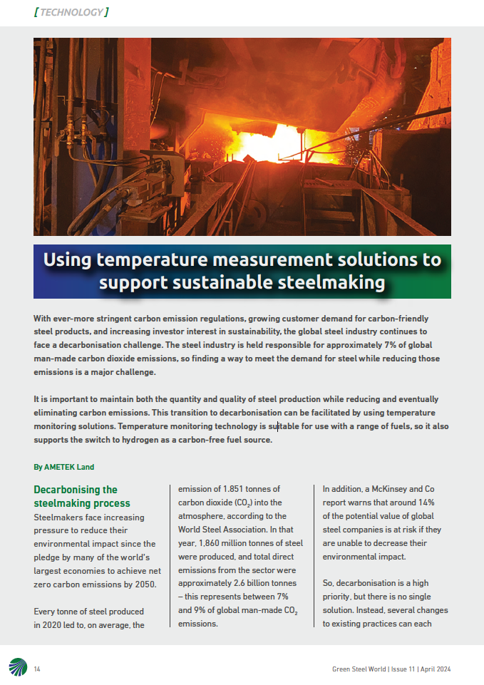AMETEK Land | Using Temperature Measurement Solutions to Support ...